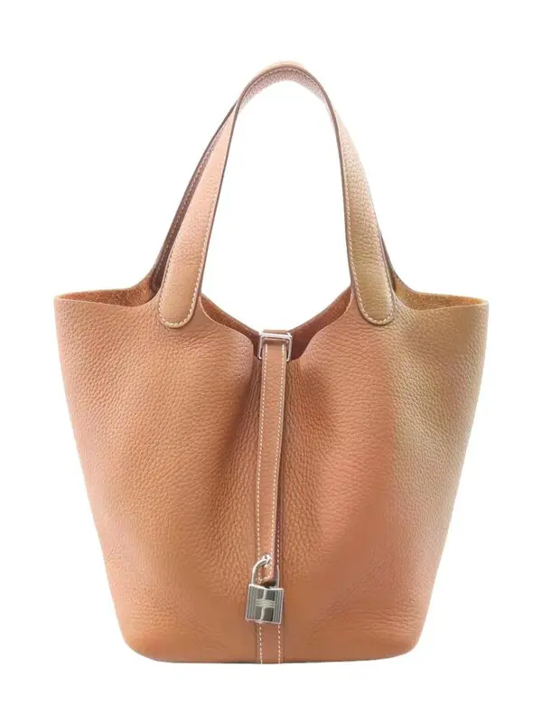 Hermès Clemence Picotin Lock 22 Handbag - Brown