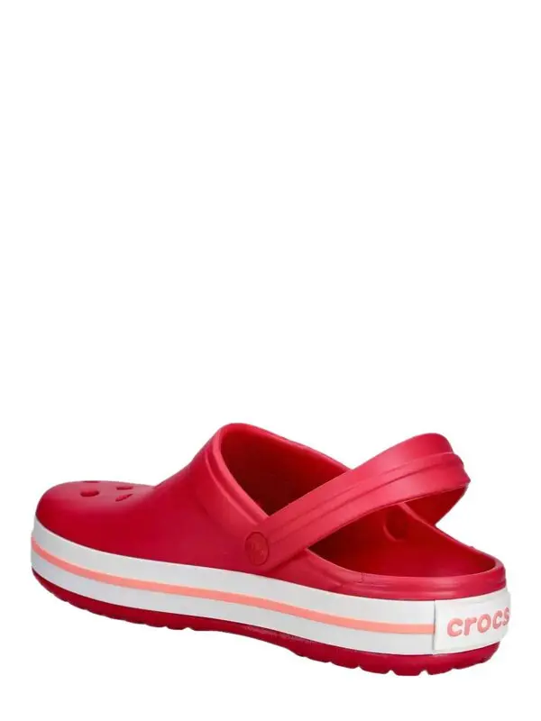 CROCS Crocband Clogs With Perforated Detailing And Striped Midsole - Pink