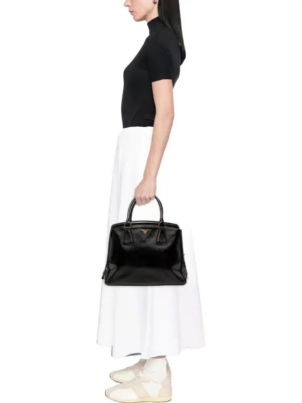 Prada Saffiano Vernice Tote Bag - Black