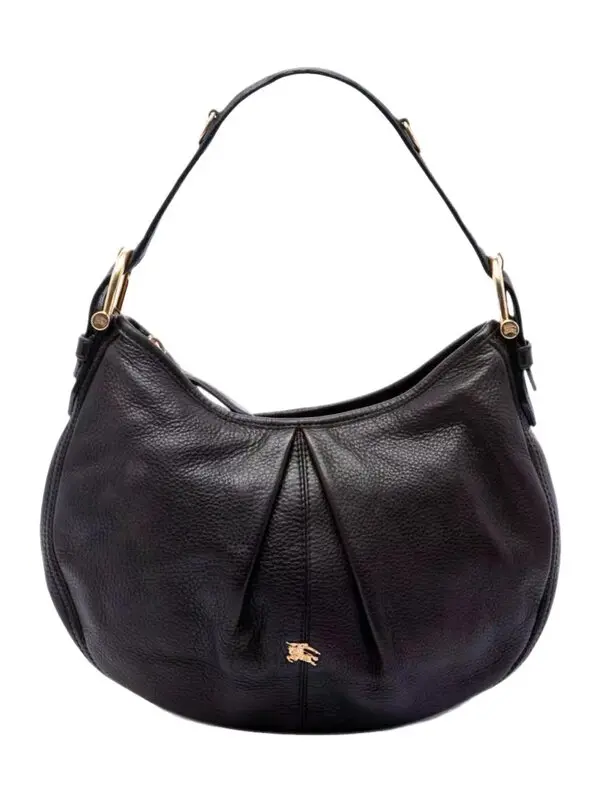 Burberry 2000-2017 Small Leather Malika Hobo Shoulder Bag - Brown
