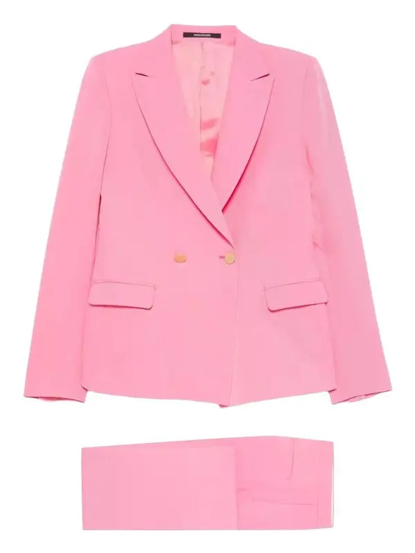 Tagliatore Double-breasted Peak-lapels Suit - Pink