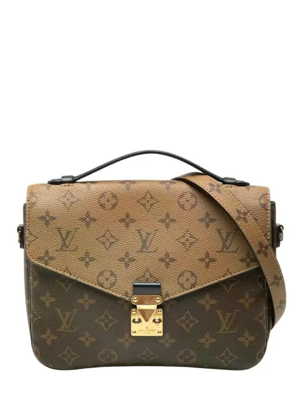 LOUIS VUITTON 2020 Monogram Reverse Pochette Metis Satchel - Brown