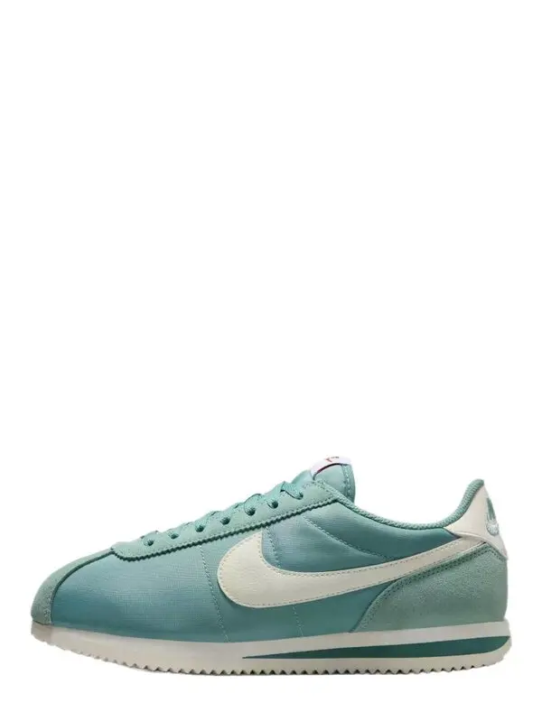 Nike Cortez Textile Sneakers With Suede Accents - Green