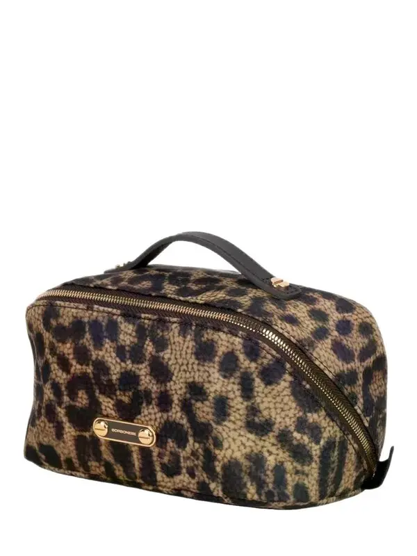 Borbonese Leopard-print Top-handle Clutch Bag - Neutrals