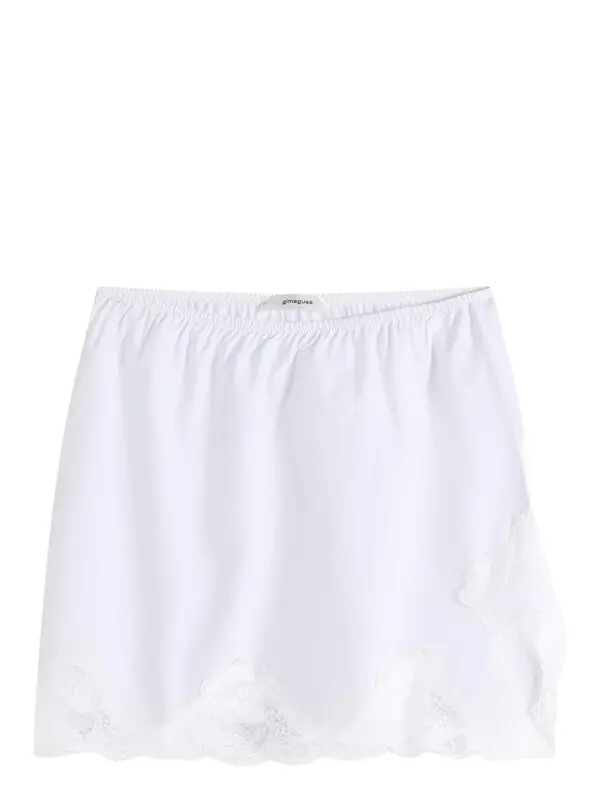 Gimaguas Katalin Lace Trim Skirt - White