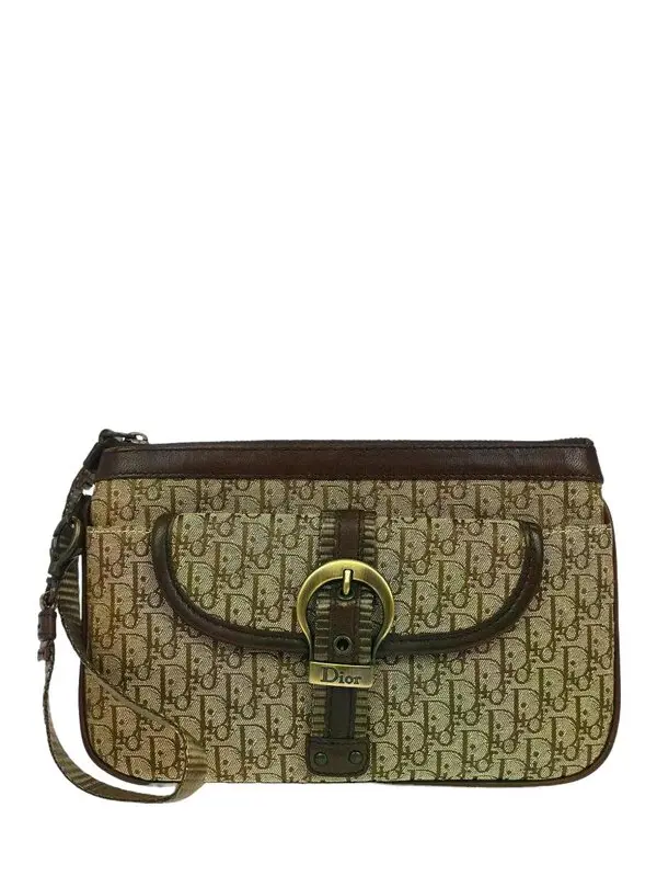 Dior Trotter Buckle Clutch Bag - Neutrals