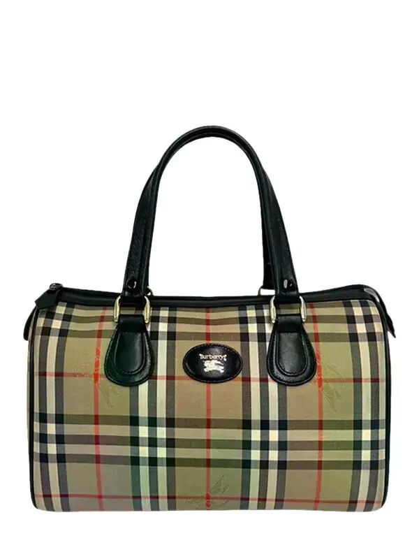 Burberry 20th Century Haymarket Check Boston Bag - Neutrals