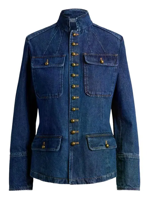 Polo Ralph Lauren Denim Utility Jacket With High Neck - Blue