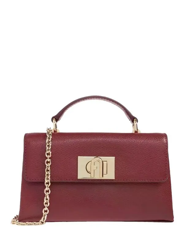 Furla 1927 Mini Leather Tote Bag - Red