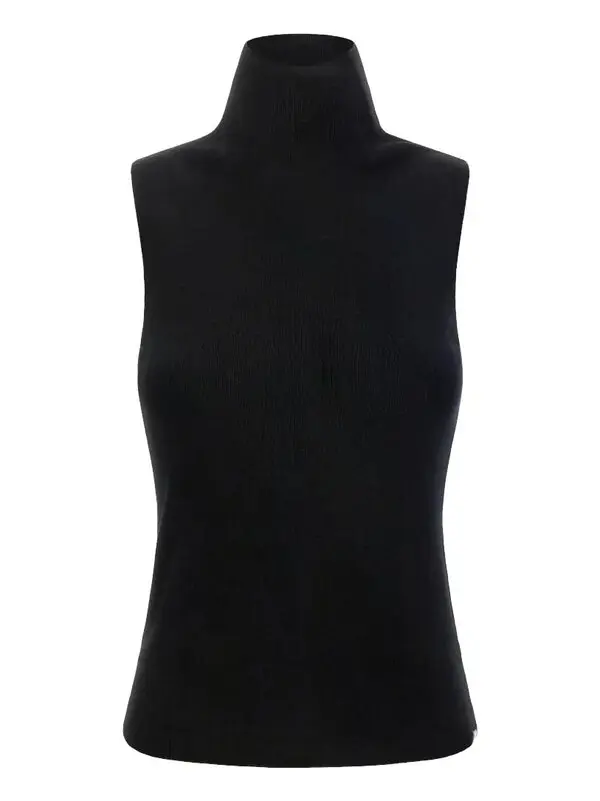 Extreme Cashmere Sleeveless Turtleneck Sweater - Black
