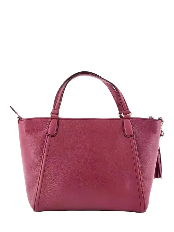 Gucci Soho Convertible Top Handle Bag Leather Small Satchel - Pink