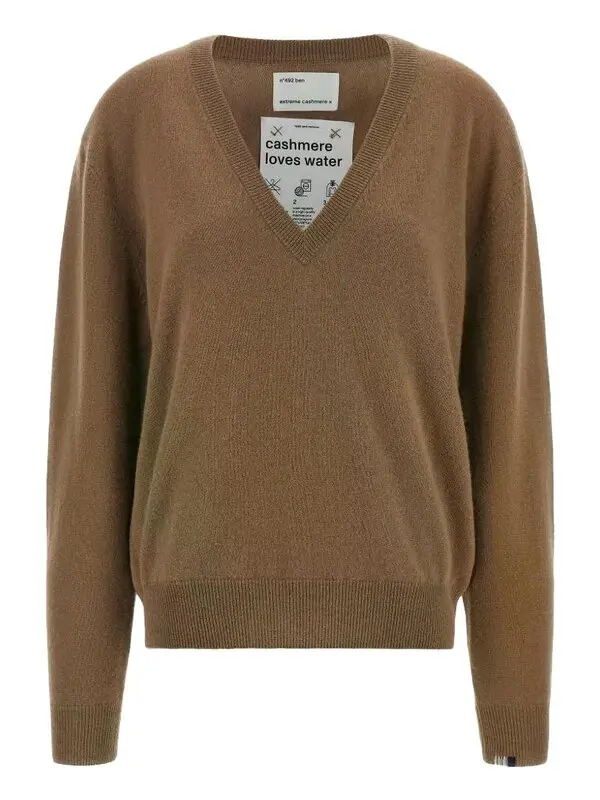 Extreme Cashmere N492 Ben V-neck Sweater - Brown