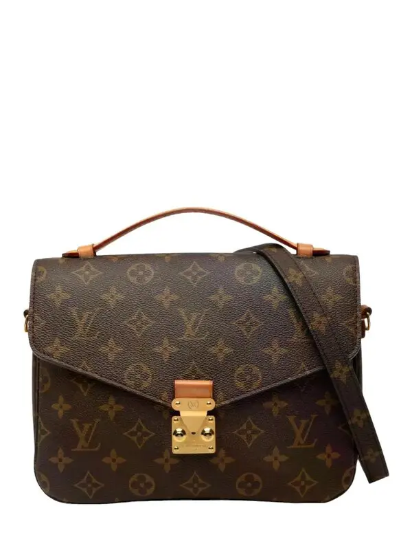LOUIS VUITTON Monogram Pochette Metis Satchel - Brown