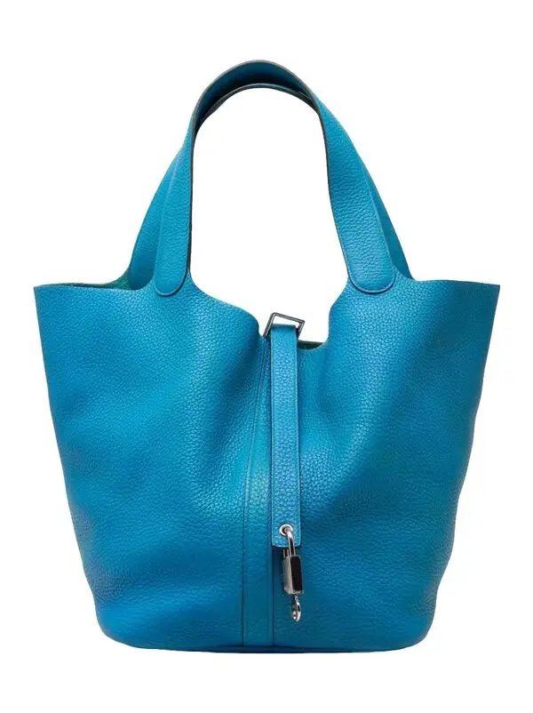 Hermès Clemence Picotin Lock 26 Handbag - Blue
