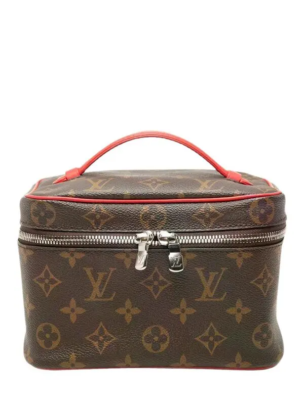 LOUIS VUITTON Monogram Macassar Nice Mini Case Vanity Bag - Brown