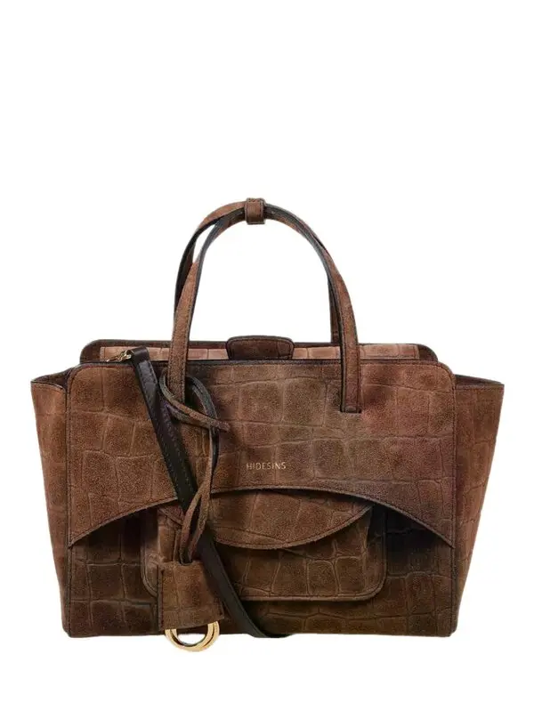 HIDESINS Croc-pattern Tote Bag - Brown