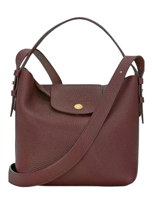 Longchamp Pebbled Leather Tote Bag - Red