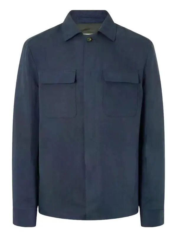 Eleventy Flap-pocket Shirt Jacket - Blue