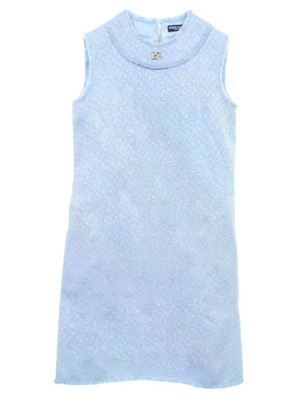 Dolce & Gabbana Tweed Mini Dress - Blue