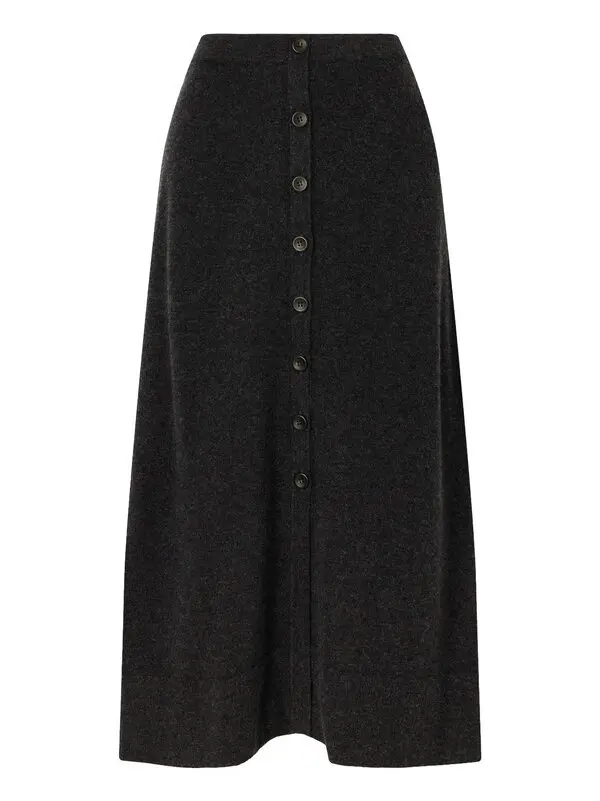 Altuzarra Callahan Cashmere Maxi Skirt - Gray