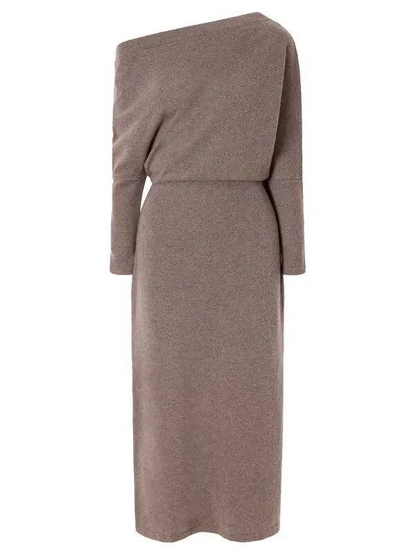 Altuzarra Kasos Asymmetric Cashmere Maxi Dress - Brown