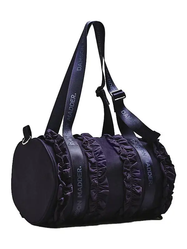 DAMSON MADDER Brooke Ruffle Barrel Bag - Navy