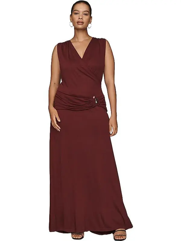 MON RENN Sleeveless Maxi Dress - Cherry
