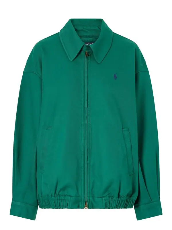 Polo Ralph Lauren Logo-embroidered Cotton-twill Jacket - Forest Green