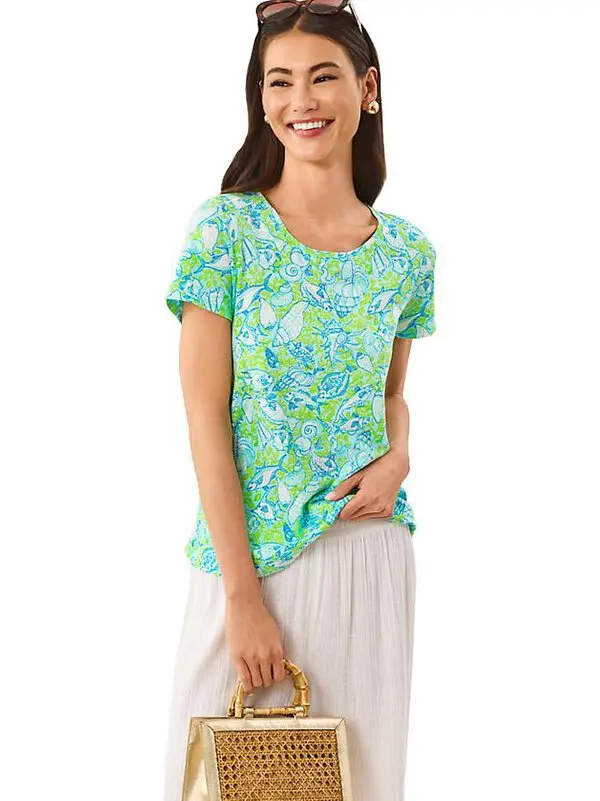 Lilly Pulitzer® Etta Scoop Neck Top - Blue