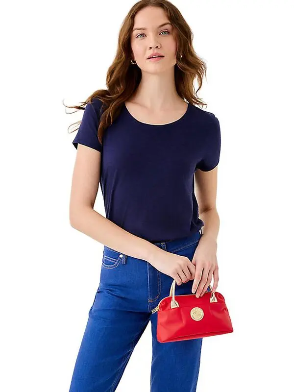 Lilly Pulitzer® Etta Scoop Neck Top - True Navy