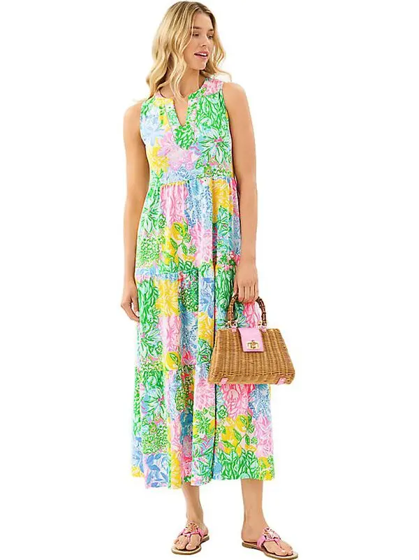 Lilly Pulitzer® Sydnee Maxi Dress - Multi Bright Delight Patch