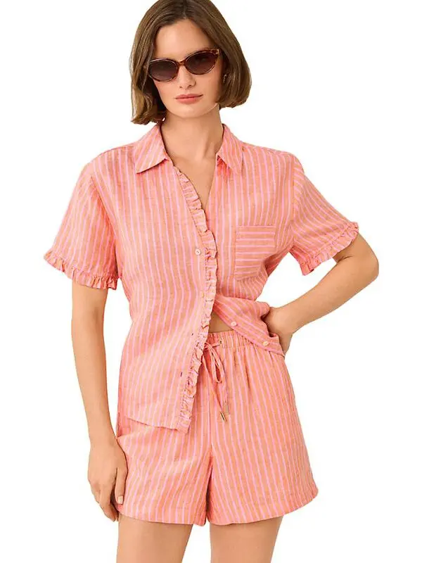 Lilly Pulitzer® Carden Ruffle Top - Orange