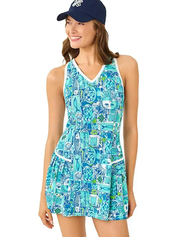 Lilly Pulitzer® Upf 50+ Luxletic Bacio Active Dress In Moisture Wicking - Mint