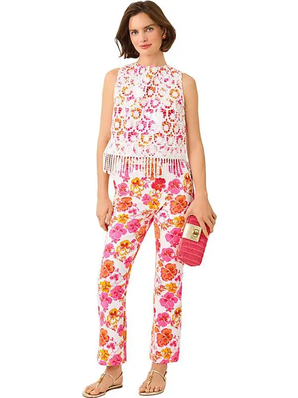 Lilly Pulitzer® Carwyn High Rise Crop Flare Pant - White