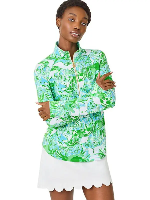 Lilly Pulitzer® Upf 50+ Skipper Popover - Capri Blue Galloping Gals