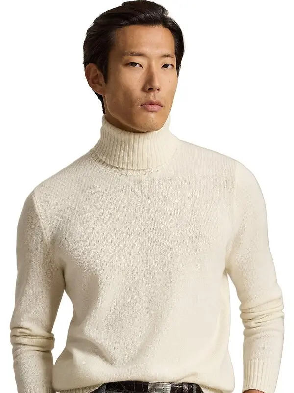 Ralph Lauren Cashmere Turtleneck Sweater - Cream