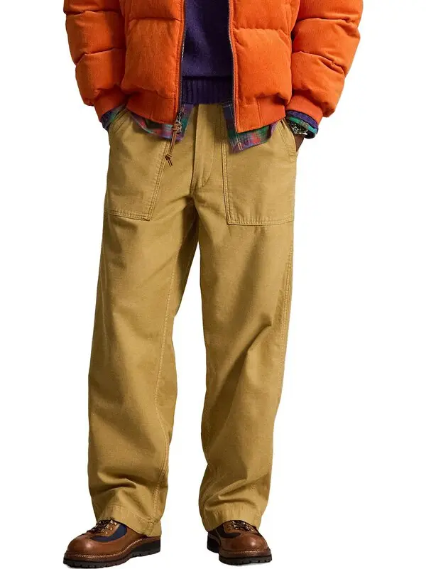 Ralph Lauren Relaxed Fit Reverse Sateen Utility Pant - Camel