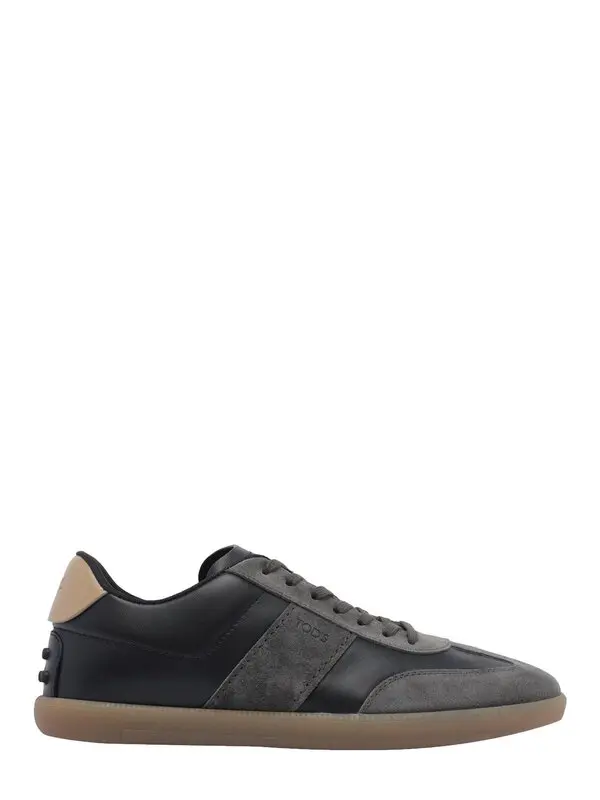 TOD'S Cassetta Leather And Suede Sneakers - Brown