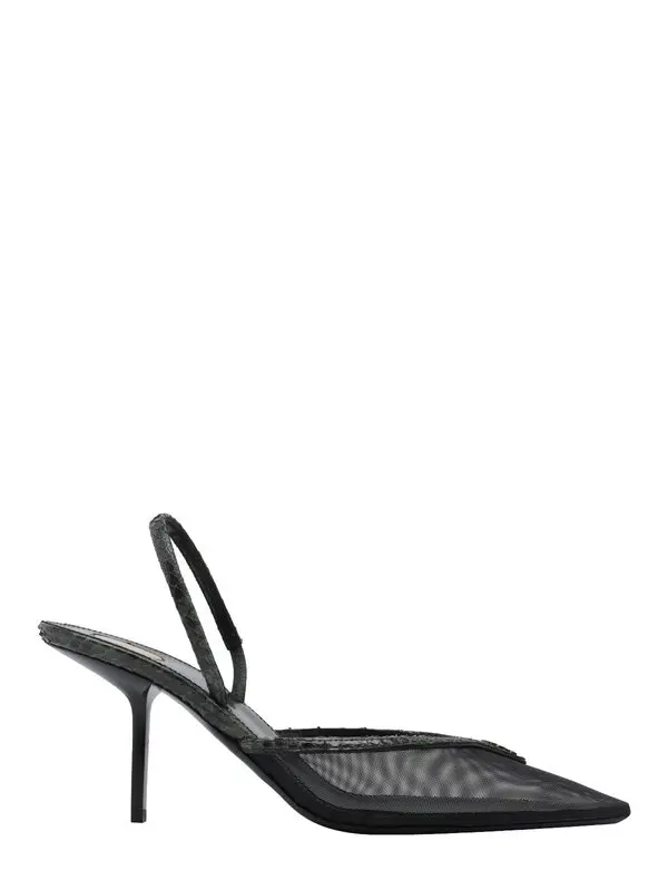 Saint Laurent Folie Open Back Pumps - Black