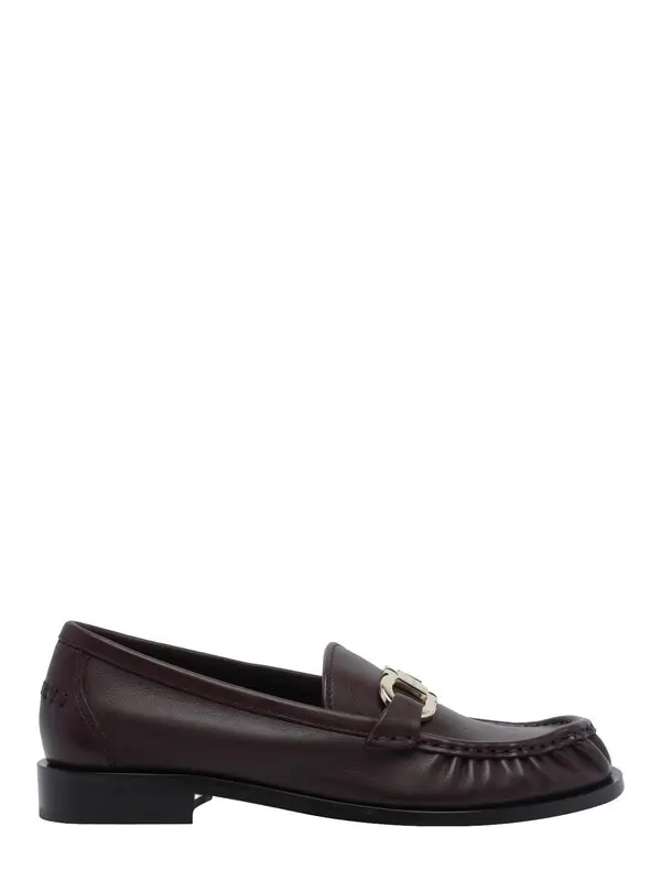 FERRAGAMO Gancini Loafers - Red