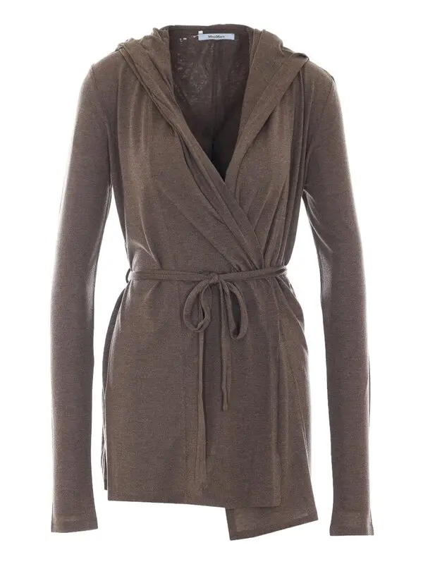 Max Mara Long-sleeve Hooded Cardigan - Brown