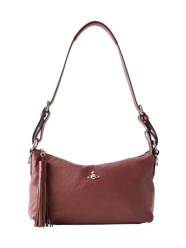 VIVIENNE WESTWOOD Emma Leather Shoulder Bag - Brown