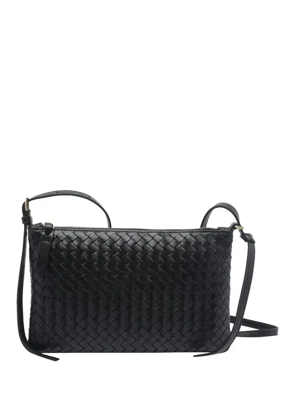 Bottega Veneta Medium Piccolo Intrecciato Pouch - Black
