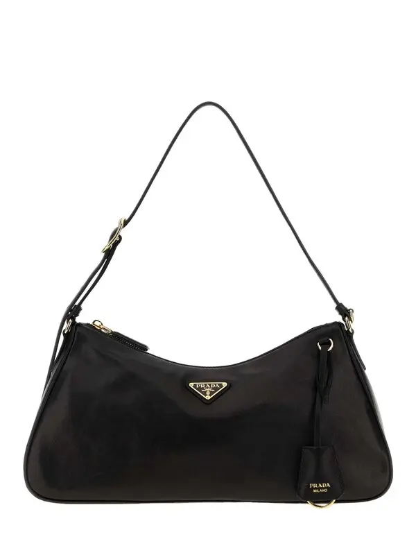 Prada Nappa Leather Shoulder Bag - Black