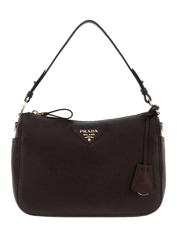 Prada Deer Medium Shoulder Bag - Brown