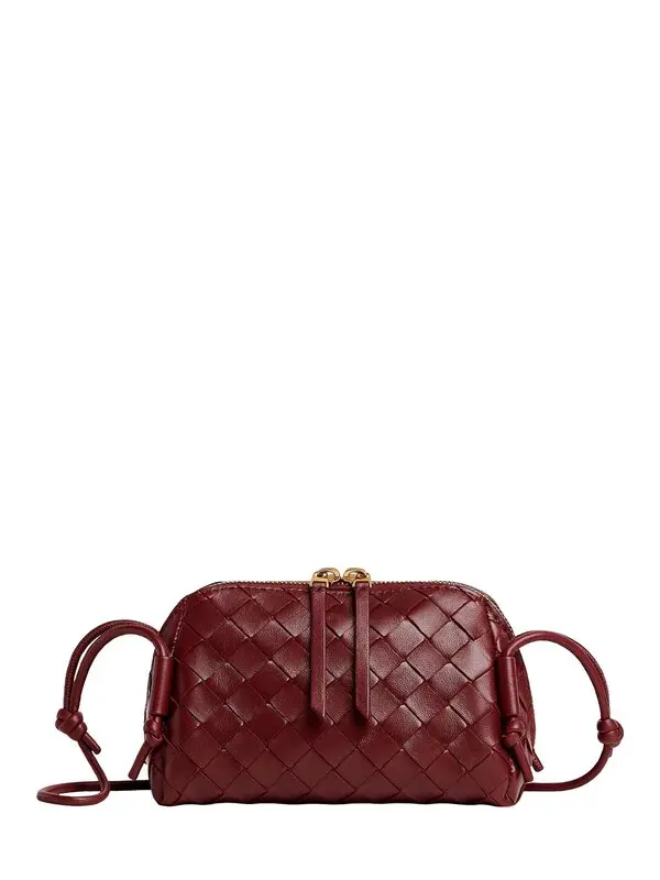 Bottega Veneta Concert Pouch Leather Shoulder Bag With Intrecciato Pattern - Multicolor