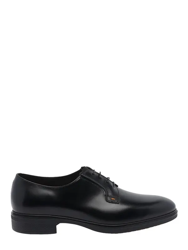 Santoni Easy Lace Up Shoes - Black