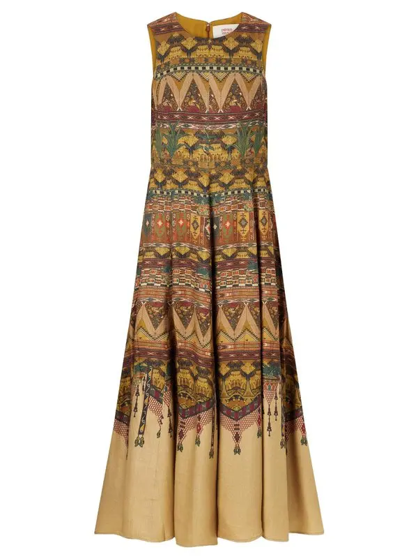 EMPORIO SIRENUSE Clodette Desert Printed Maxi Dress - Brown