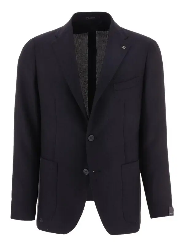 Tagliatore Notched-lapels Single-breasted Blazer - Black