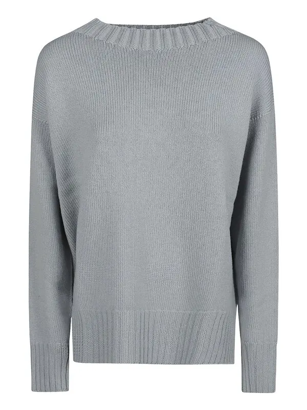 DRUMOHR Oversized Crew Neck Knitted Sweater - Gray